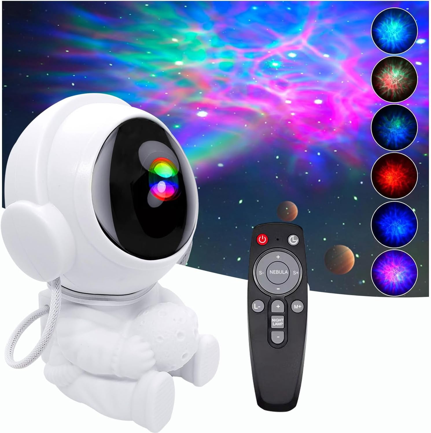 Astronaut Galaxy Projector LED Night Lights for Kids,Nebula Ceiling ...