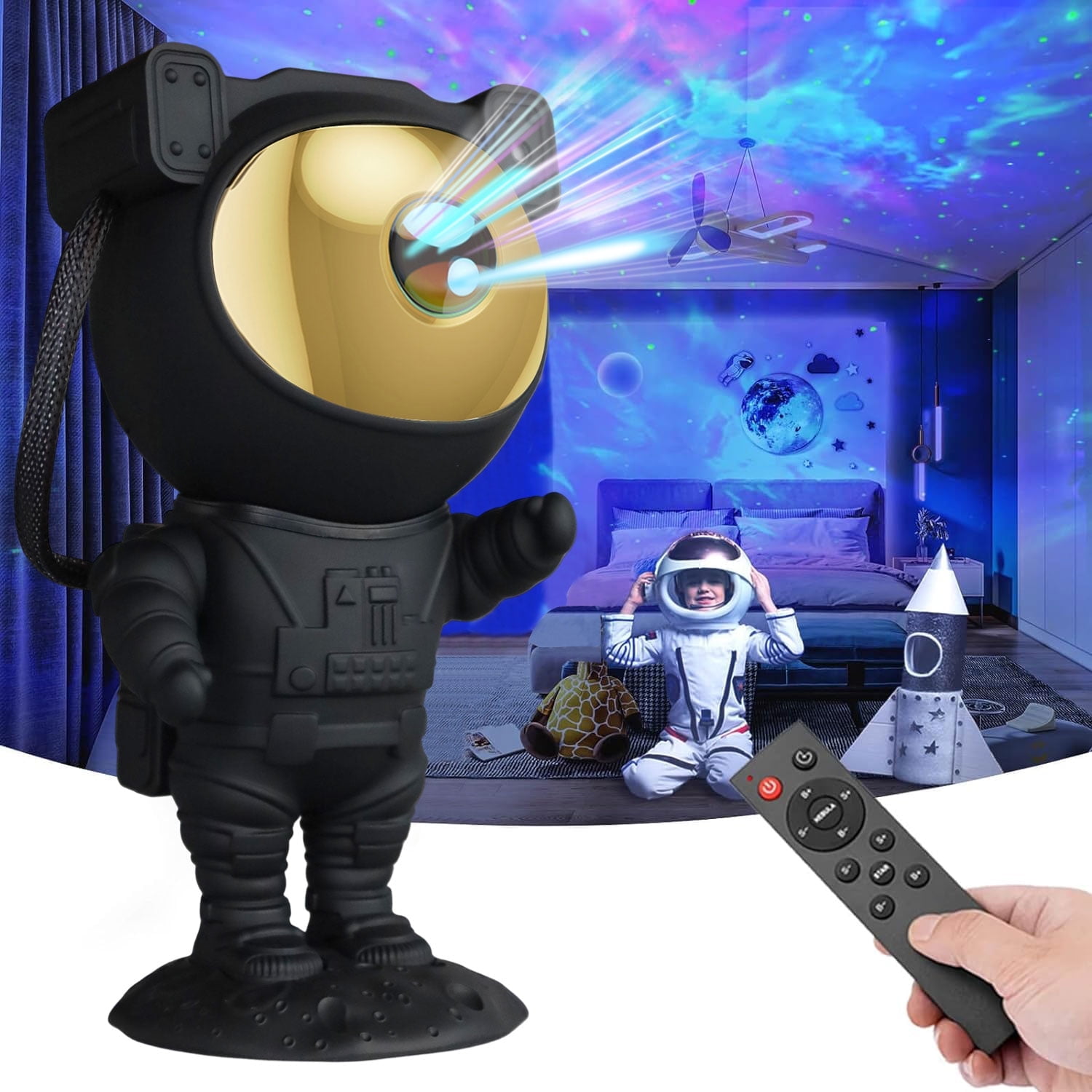 Astronaut Galaxy Projector, Remote Control Spaceman Night Light with ...