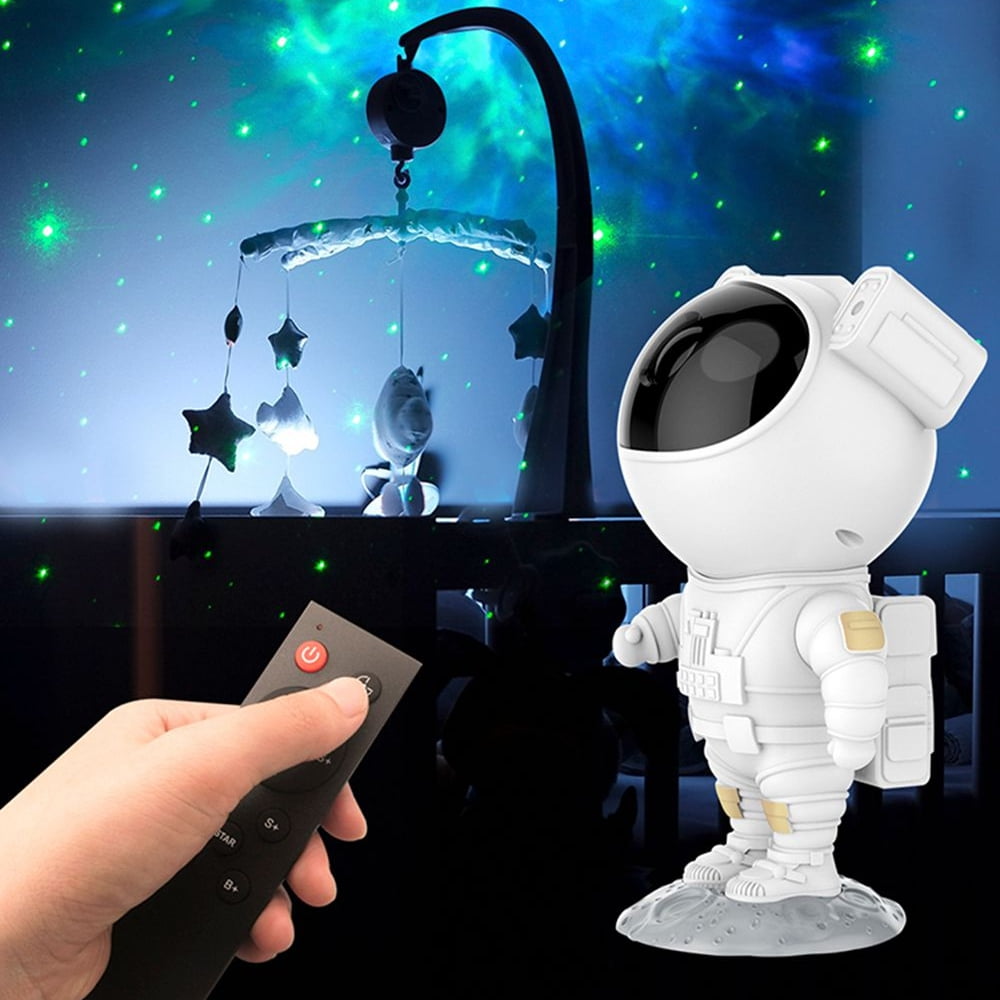 Astronaut Galaxy Star Projector Night Light Rechargeable Ambient Lamp ...