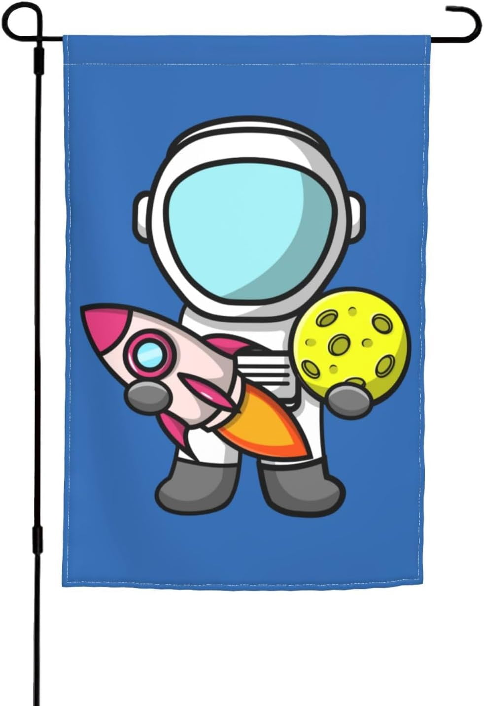 Astronaut Garden Flag 12 x 18 Inch Double Sided Outdoor Yard Patio Lawn ...