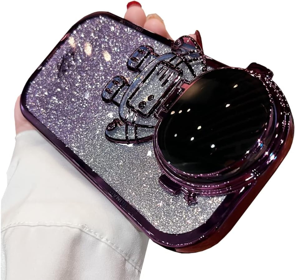 Astronaut Hidden Stand Phone Case for iPhone 13,Cute Astronaut Lens ...