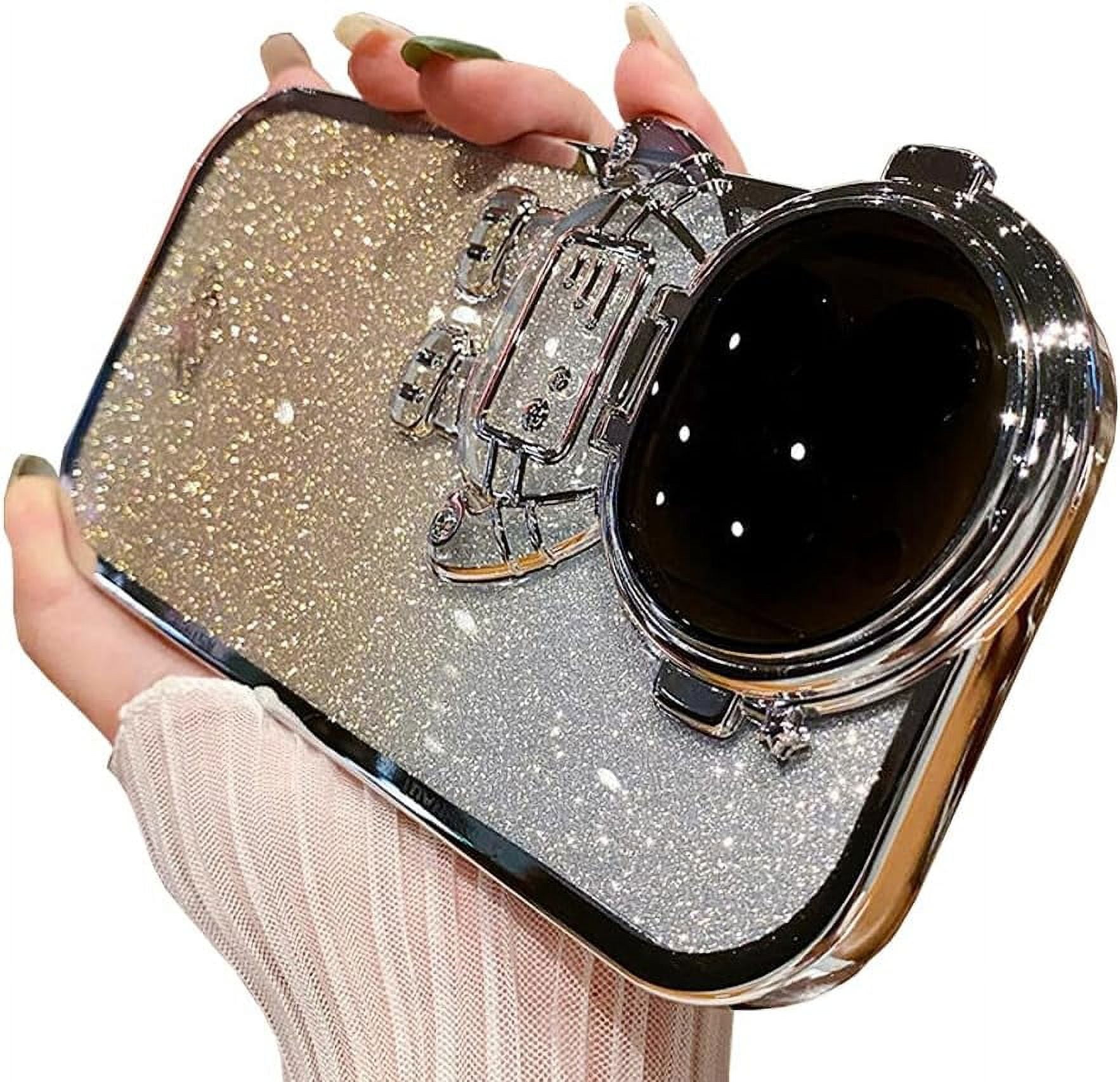 Astronaut Hidden Stand Phone Case for iPhone 13 Pro,Cute Astronaut Lens ...