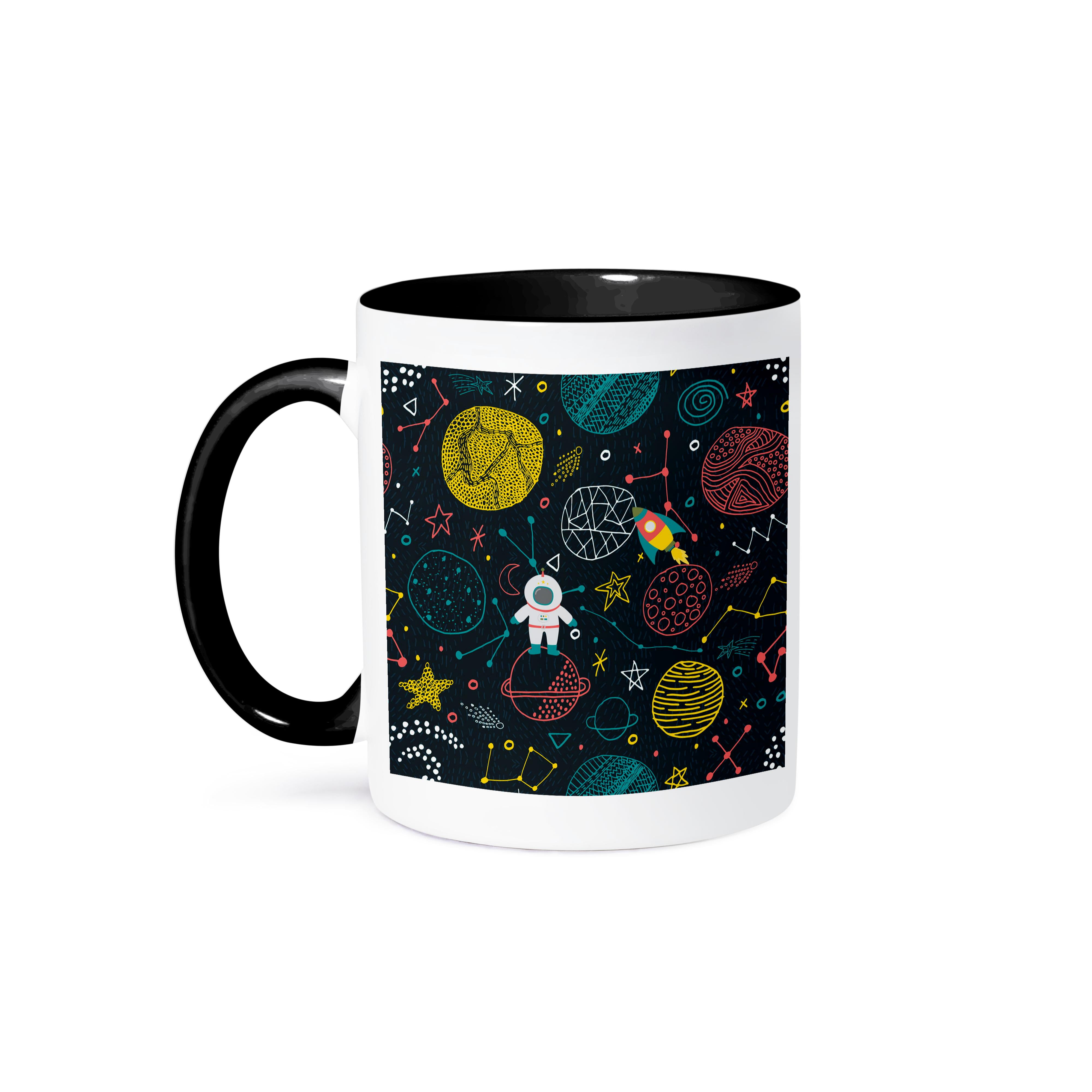 3drose, Astronaut in Space, Rocket, Planets, and Stars, Primary Colors ...