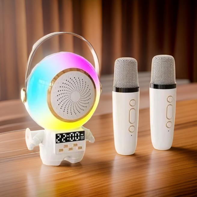 Astronaut Karaoke Machine with Two Wireless Microphones, Bluetooth ...