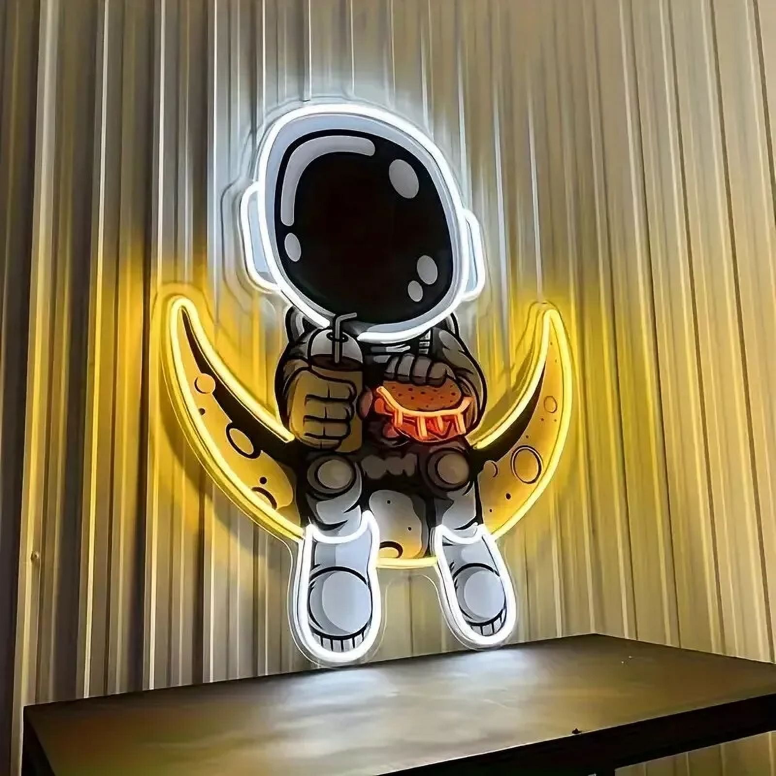Astronaut LED neon light with dimmable, multi-color wall decoration ...