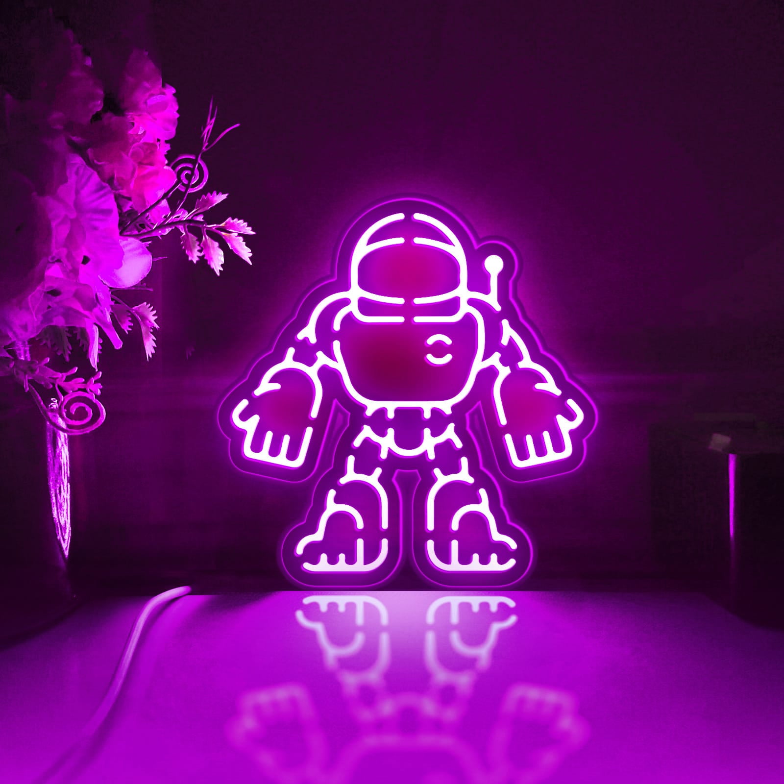 Astronaut Led Light Box, Dimmable Neon-Like Light Signs USB Power for ...
