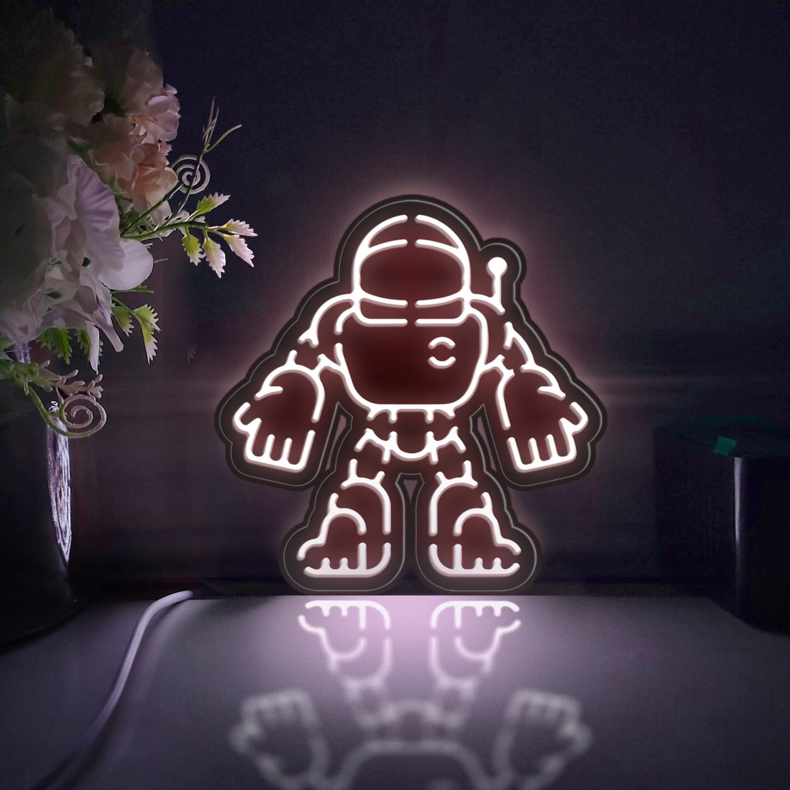Astronaut Led Light Box, Dimmable Neon-Like Light Signs USB Power for ...