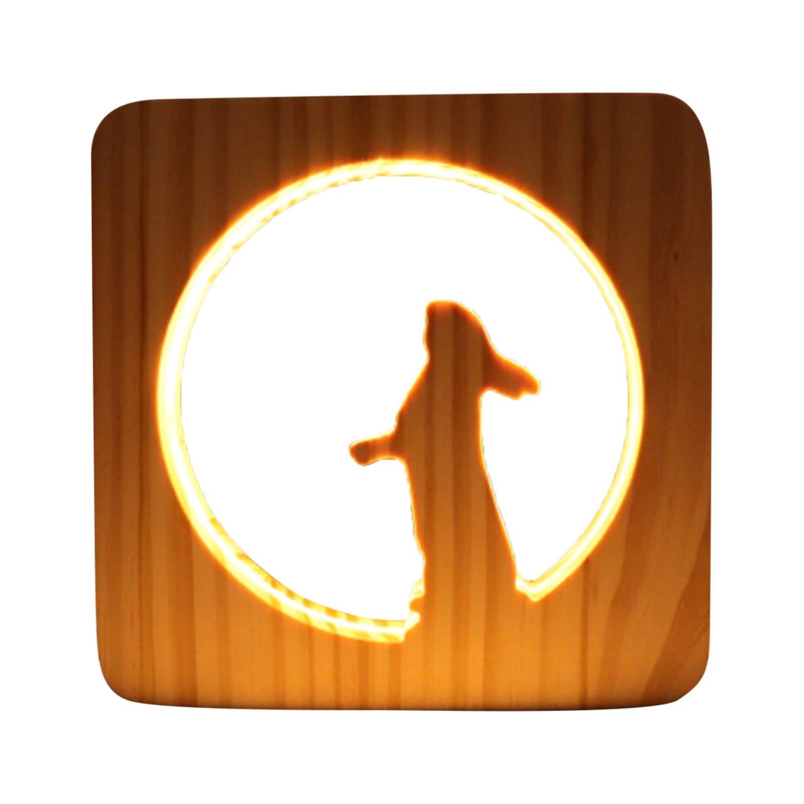 Astronaut Light Projector Easter Bunny Shaped Wood Bedside Lamp 3D LED ...