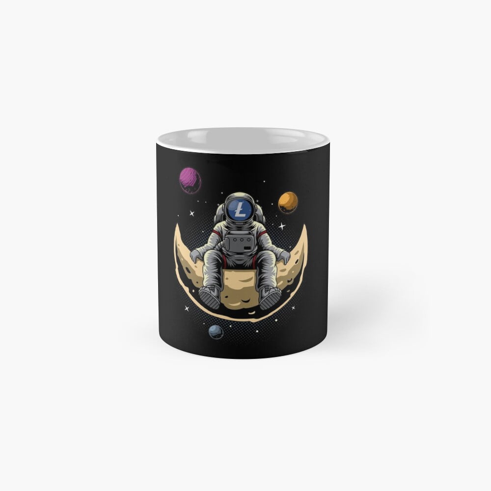 Astronaut Litecoin LTC Coin To The Moon Crypto Token Cryptocurrency ...