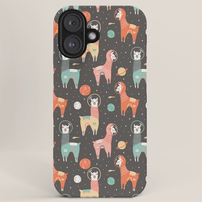 Astronaut Llamas in Space Phone Case Funny Cosmic Animal Art for iPhone ...