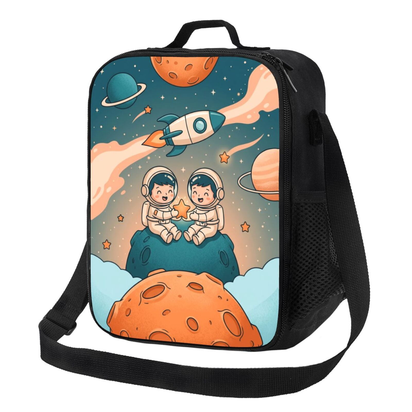 Astronaut Lunch Bag Space Exploration Art Insulated Leakproof Thermal ...