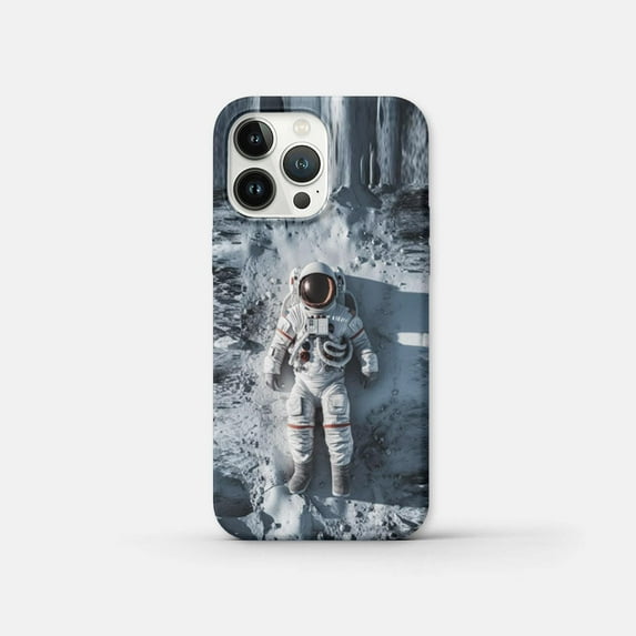 Astronaut Moon Scene Phone Case with Minimal Space Design 17 through 11 ...