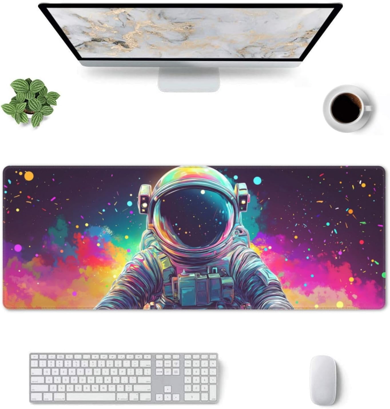 Astronaut Mouse Pad XL Large Mousepad Non Slip Rubber Base Desk Mat for ...