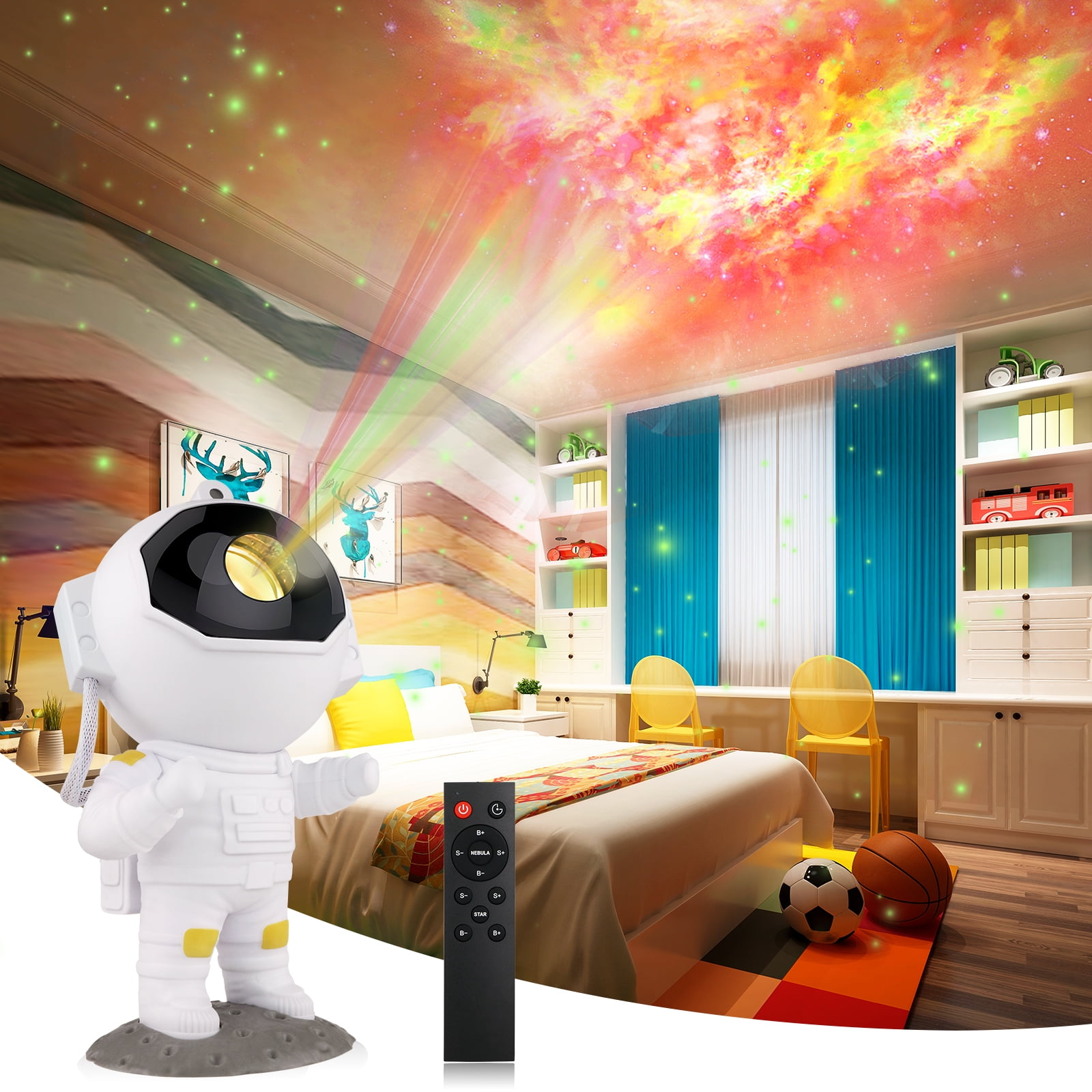 Astronaut Multi-color Night Light Projector Galaxy Starry Nebula ...