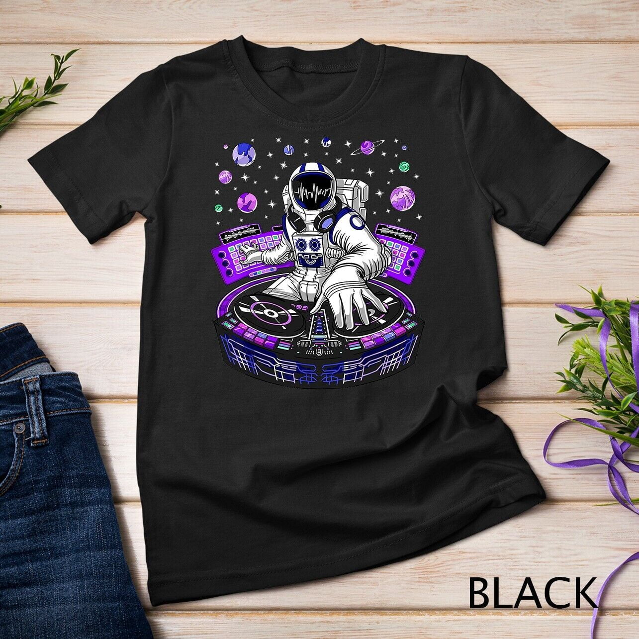 Astronaut Music Dj Psytrance Techno Edm Festival Unisex T-Shirt ...