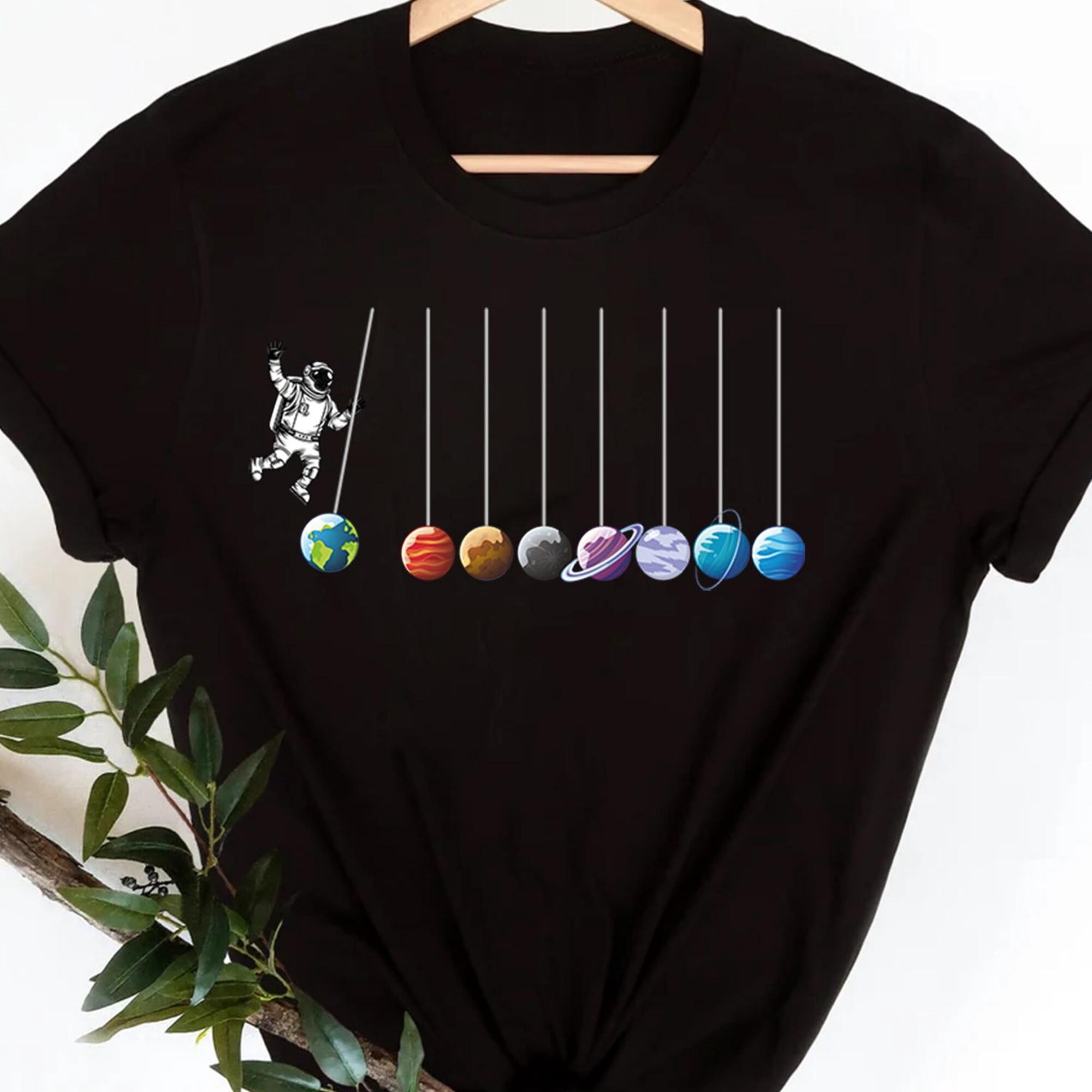 Astronaut Newtons Cradle TShirt Funny Physics Space Tee - Walmart.com
