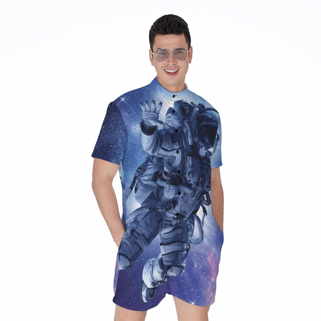Astronaut On Space Mission Short Sleeve Men'S Rompers, Space Astronaut ...