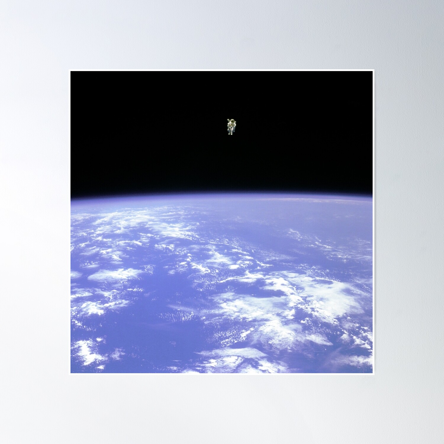 Astronaut Orbiting Earth Poster Wall Art, Modern Wall Decor, 24x24 ...