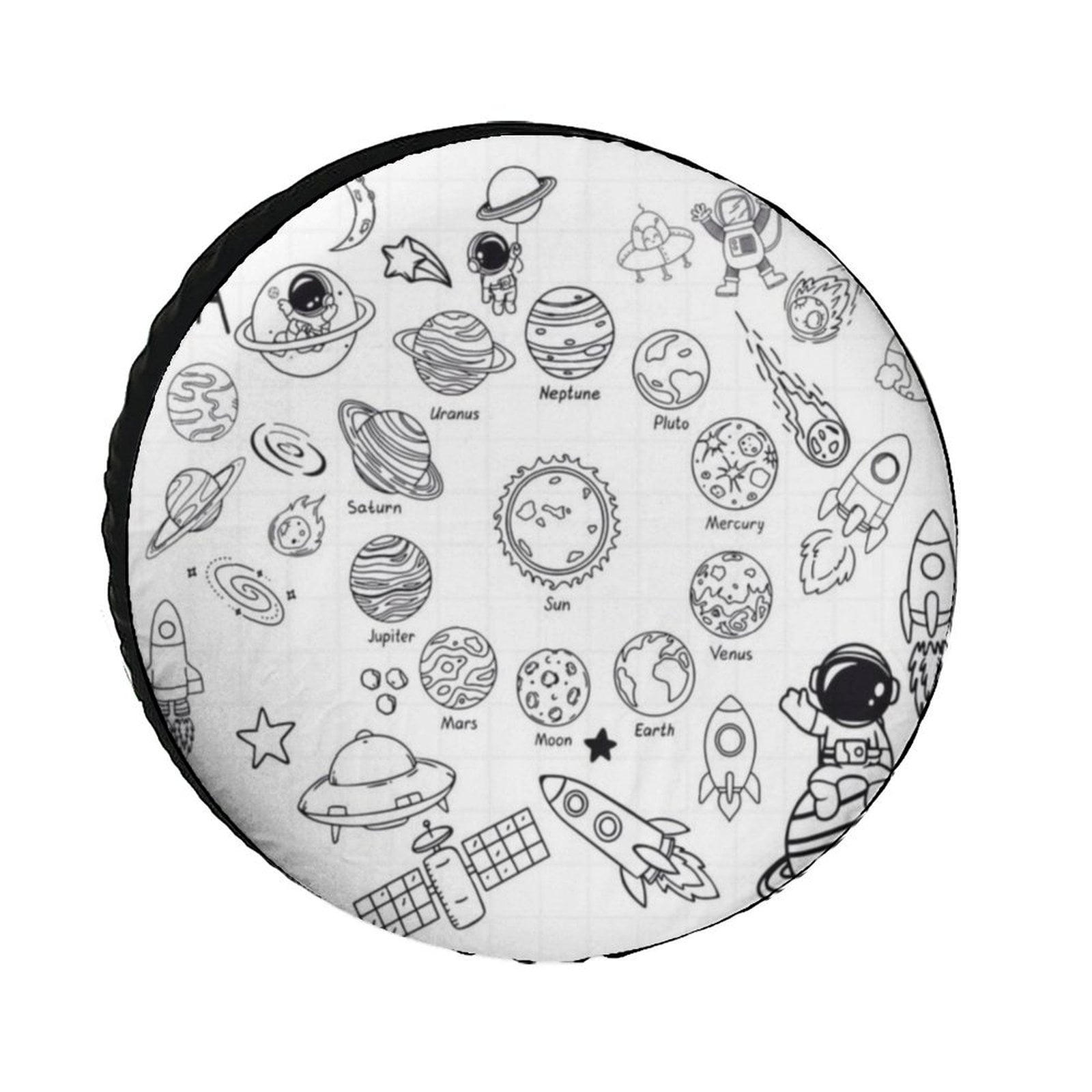 Astronaut And Planet Graphic (26) Spare Tire Cover Tire Covers ...