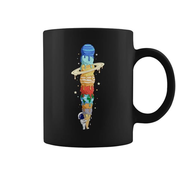 Astronaut Planet Ice Cream Cone Astronomy Space Solar System Coffee ...