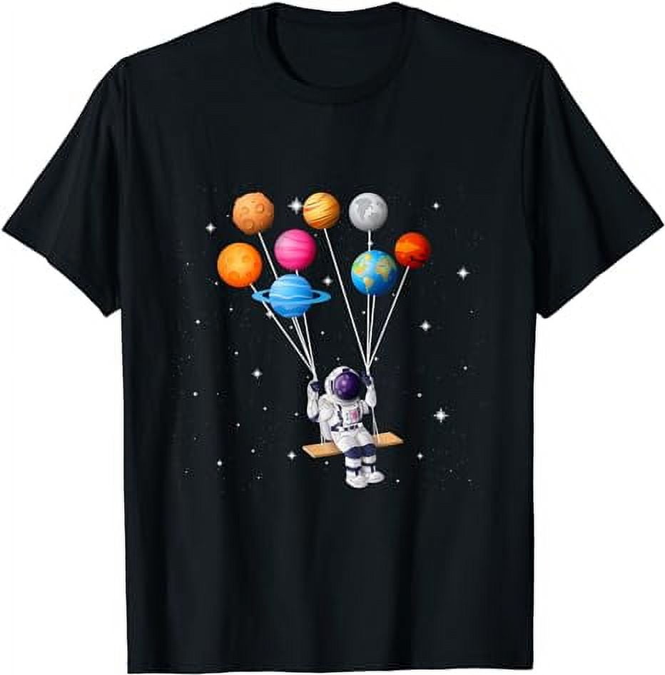Astronaut Planet Swing Solar System Sun Earth Universe T-Shirt ...