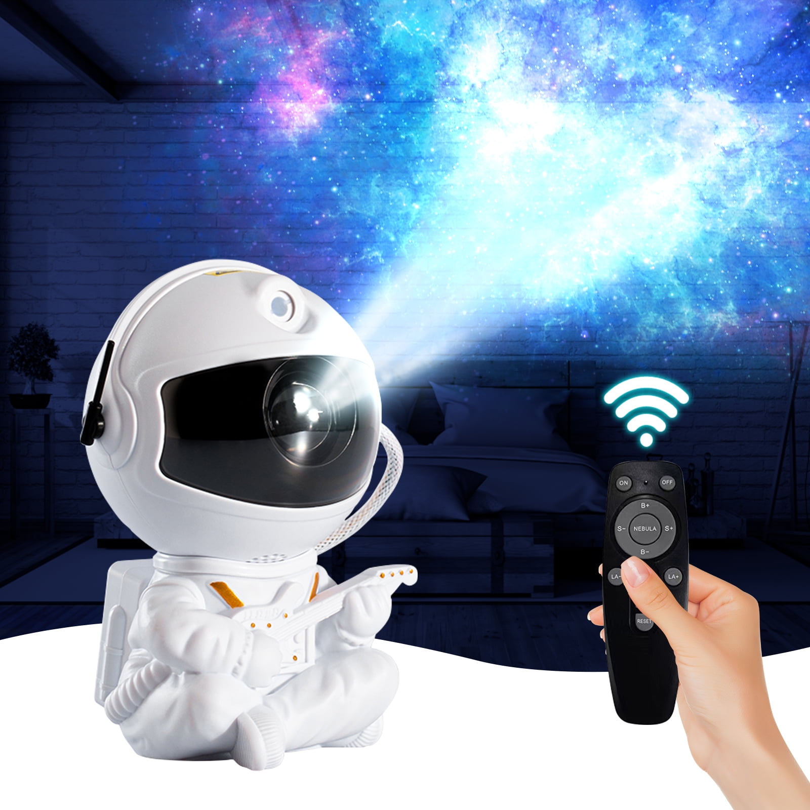 Astronaut Star Galaxy Projector Night Light, 360°Adjustable Nebula Lamp ...