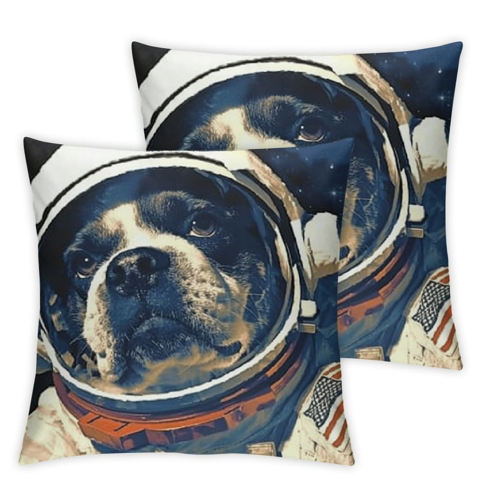 Astronaut Pug Dog Outer Space Helmet Design by Daphne Polselli Throw ...