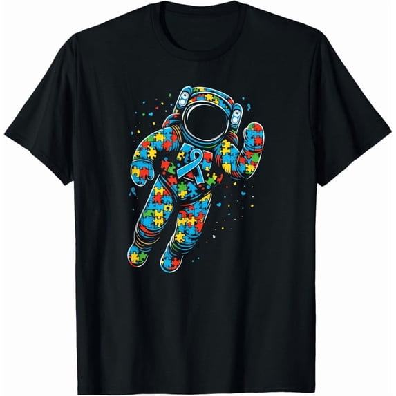 Astronaut Puzzle Autism Awareness Autistic Womens Mens T-Shirt ...