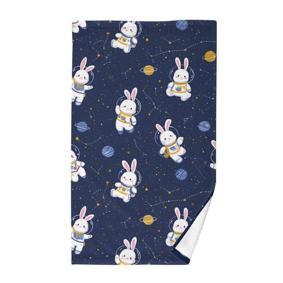 Astronaut Rabbit Pattern Bath Towel 100% Cotton Soft Thick High ...
