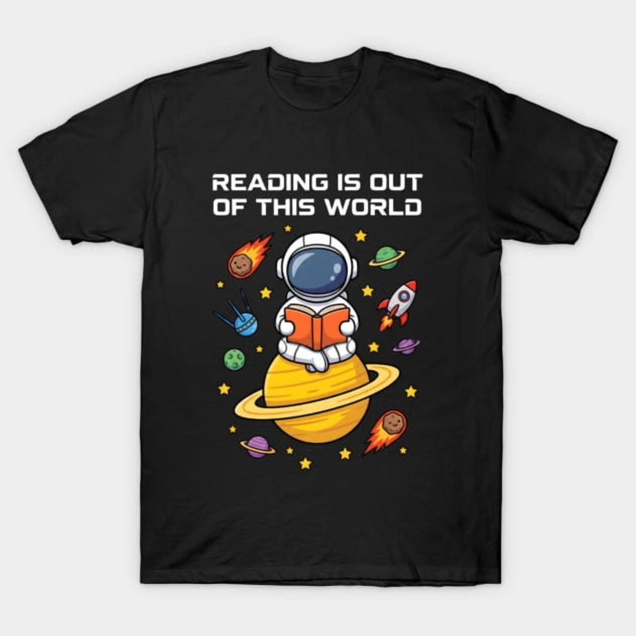 Astronaut Reading Book Space Planet Rocket Library Reading Lover Unisex ...