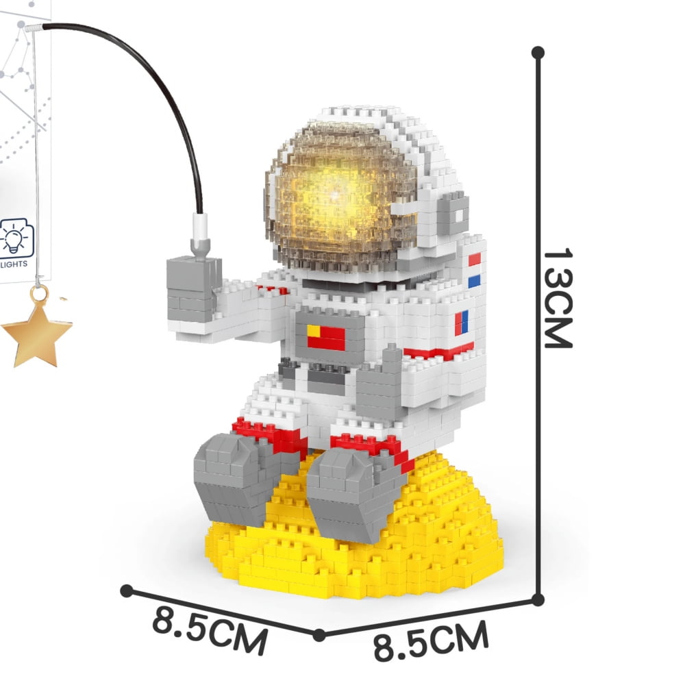 Astronaut Series Micro Mini Building Blocks with LED Lights, Enhances ...