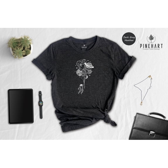 Astronaut Shirt Cute Charming Galaxy Planets Soft Cotton Tee ...