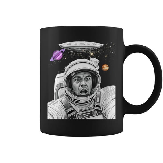 Astronaut Shocked By Ufo – Space Adventure Idea Coffee Mug - Walmart.com