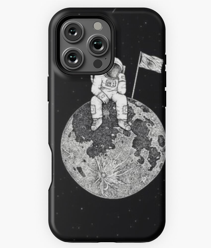 Astronaut Sit on the Moon Space Phone Case for iPhone 16 15 14 13 12 11 ...