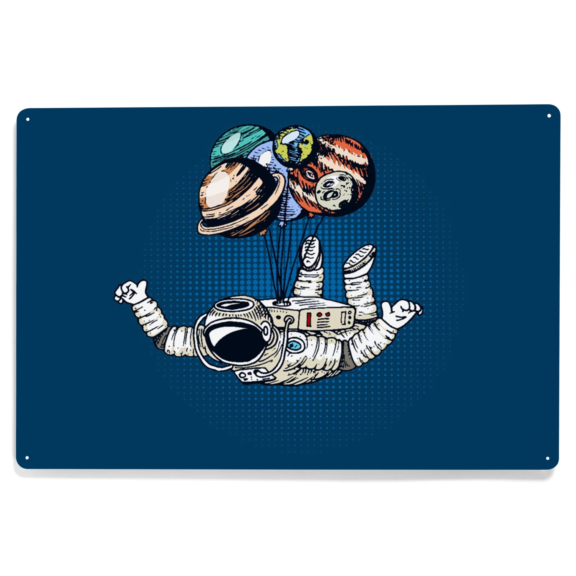Astronaut Skydiving, Vector with Linework (12x18 Aluminum Art, Indoor ...