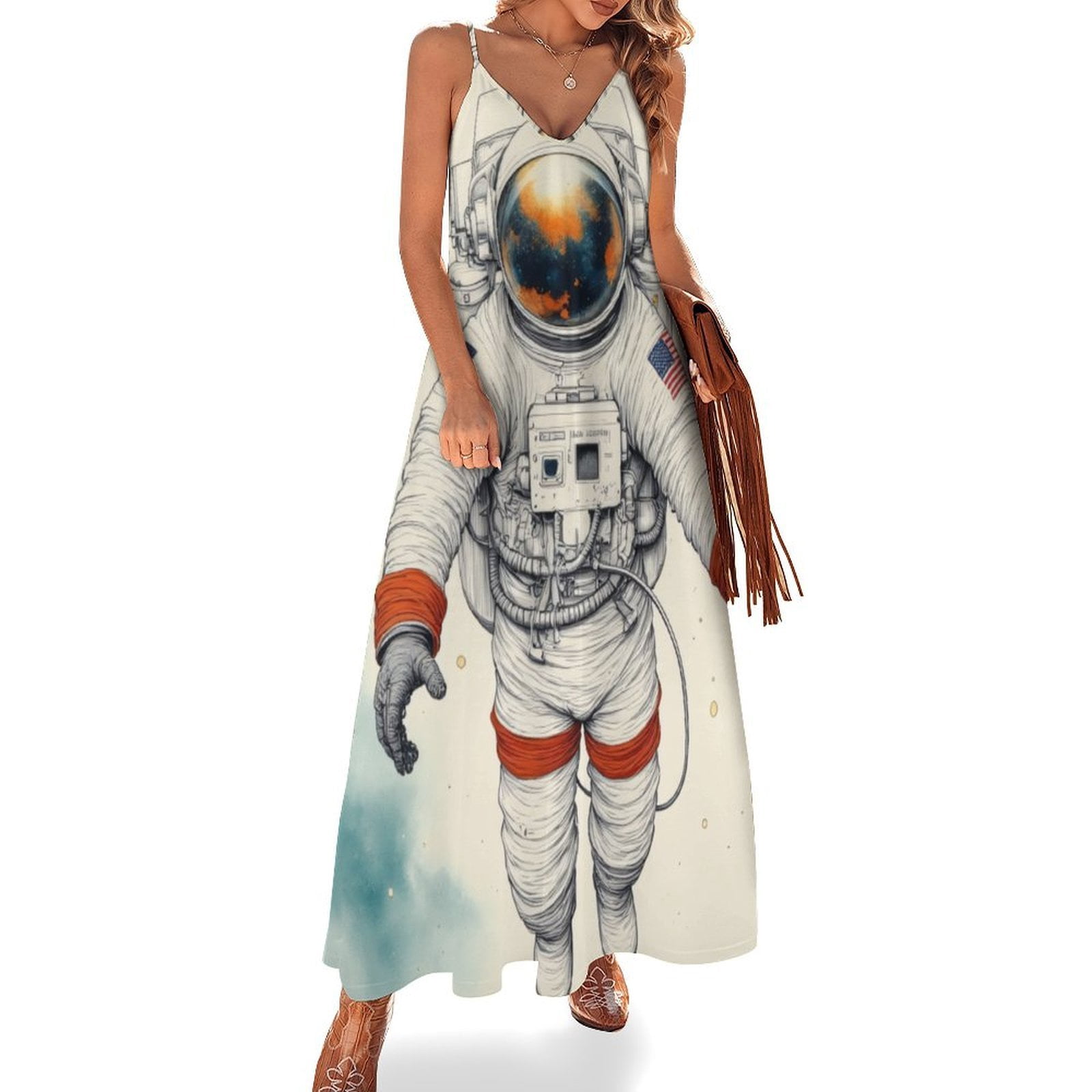 Astronaut Space Adventure(1)-1 Sleeveless Dress Women's Luxury Party ...