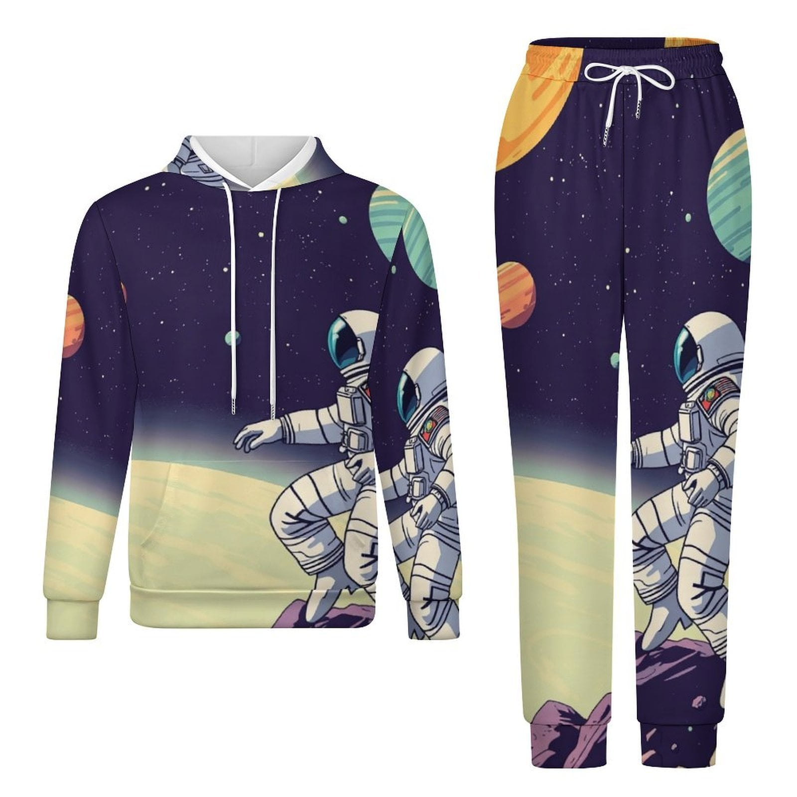 Astronaut Space Adventure(2) Hoodie And Pants Set Tracksuit Men Women ...