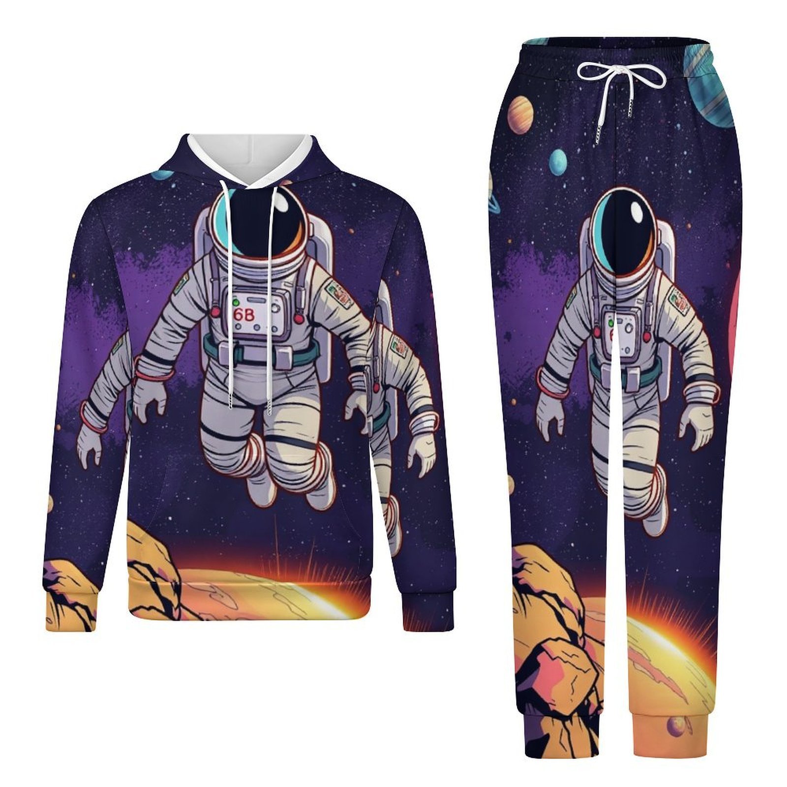 Astronaut Space Adventure(4) Hoodie And Pants Set Tracksuit Men Women ...
