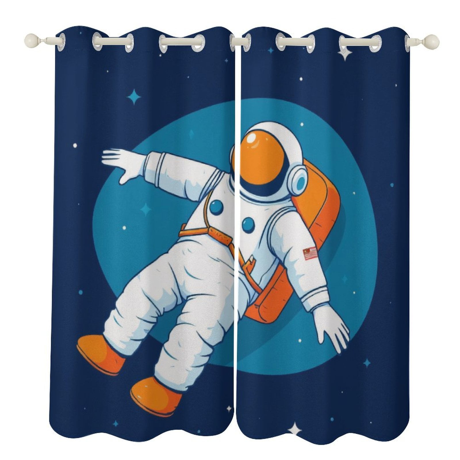 Astronaut Space Adventure-5 Blackout Window Curtains for Bedroom Living ...