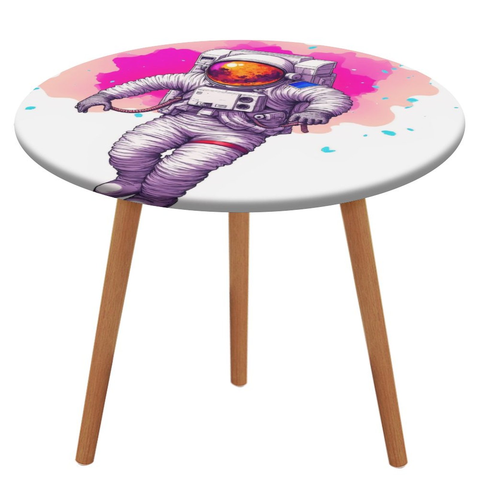 Astronaut Space Adventure Art Pattern Round Tablecloth Waterproof ...