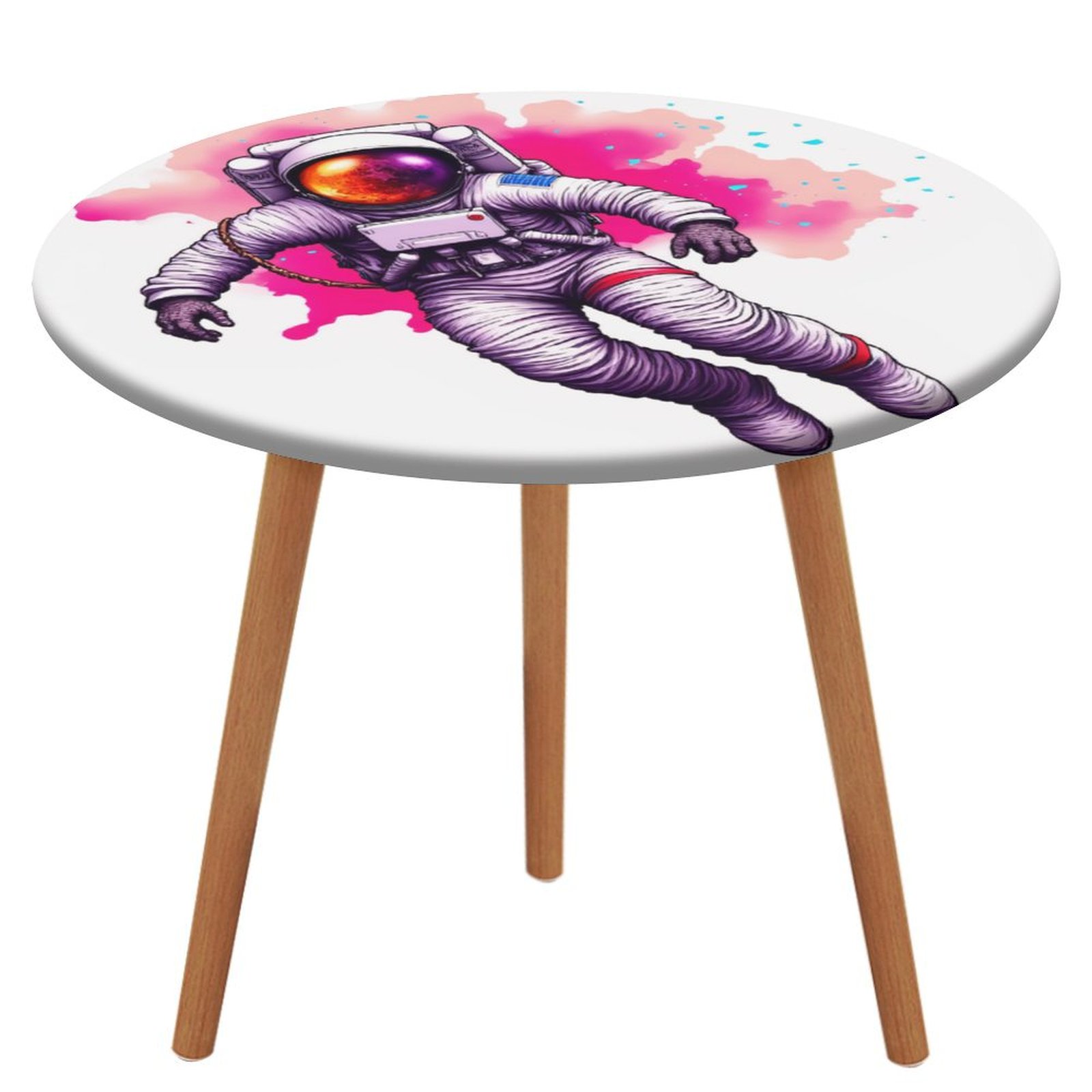 Astronaut Space Adventure Art Pattern Round Tablecloth Waterproof ...