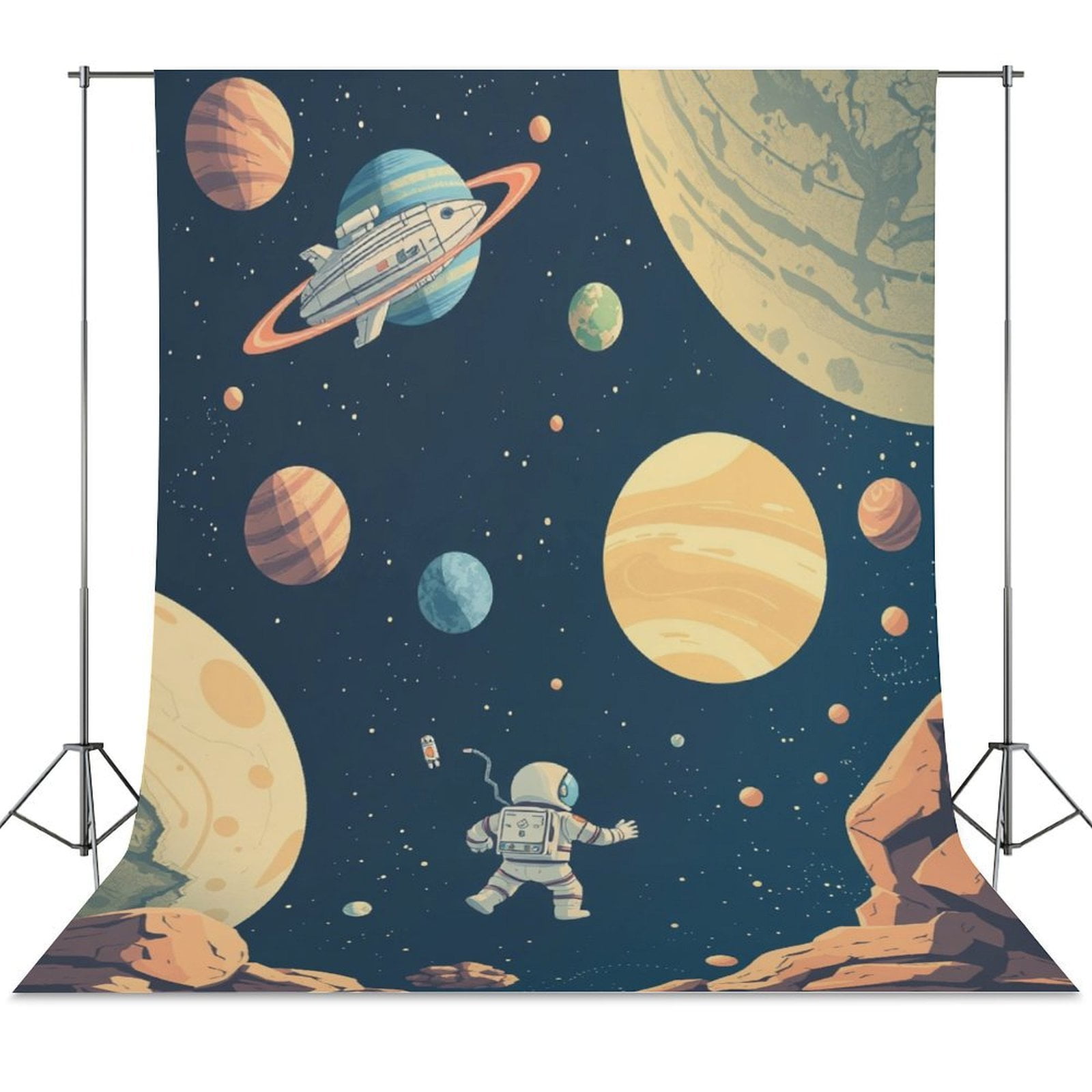 Astronaut Space Adventure Cosmos Backdrop Baby Shower Newborn Portrait ...