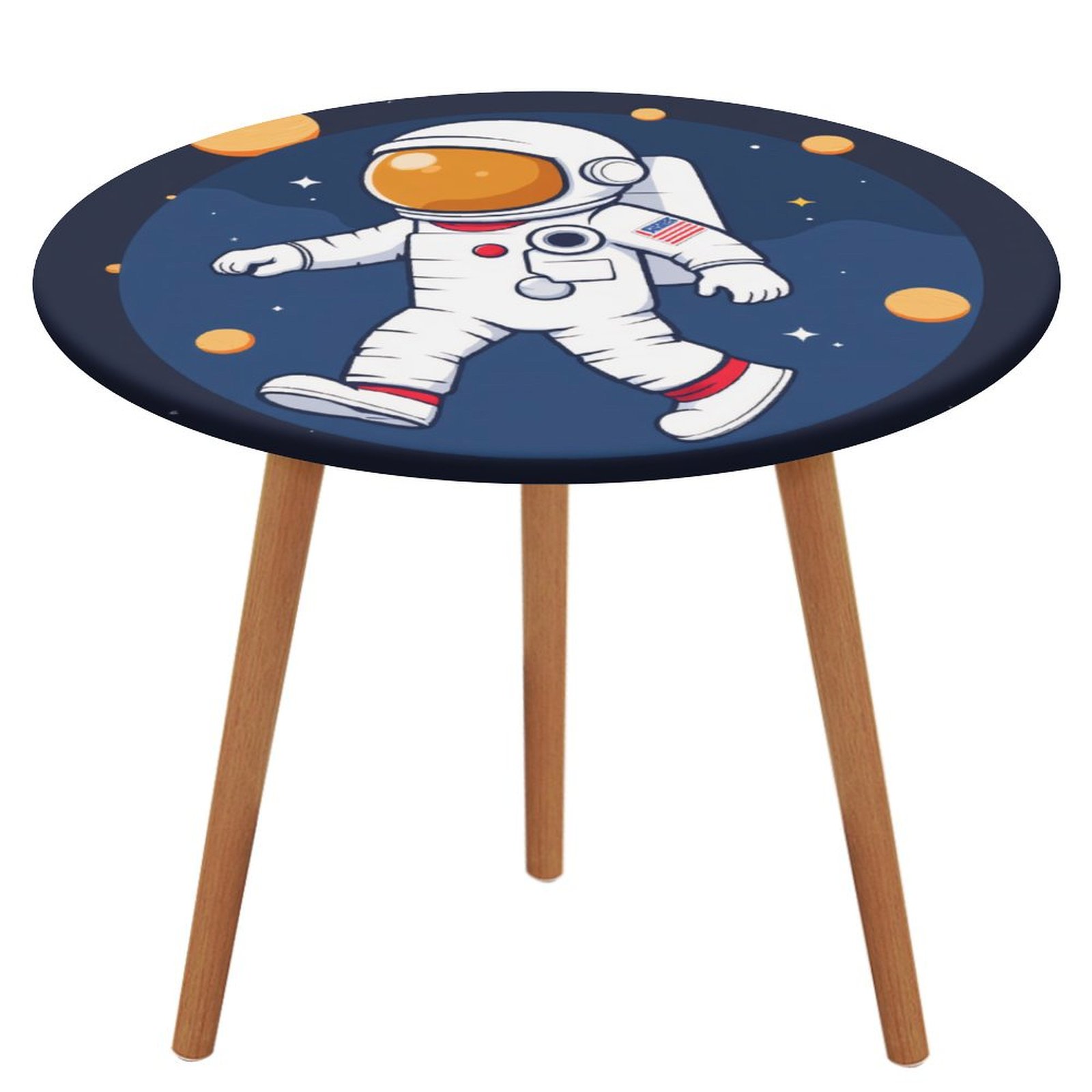 Astronaut Space Adventure Pattern Round Tablecloth Waterproof Elastic ...