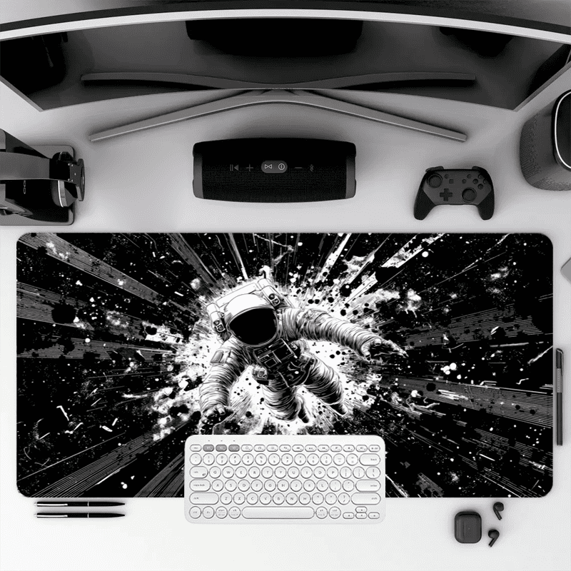 Astronaut Space Explosion Mouse Pad 35.4 x 15.8 inches Rubber Desk Mat ...