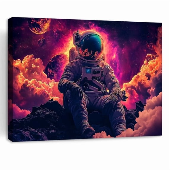 Astronaut Space Galaxy Print Wall Art Poster Home Decor Artwork ...