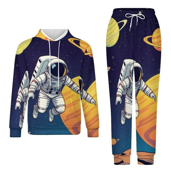 Astronaut Space Journey Hoodie + Pants Suit Cool Men/Women 2 Pcs ...
