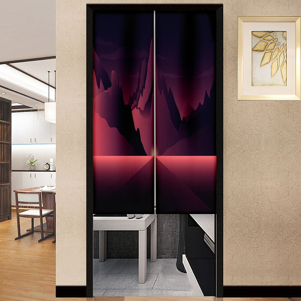 Astronaut Space Moon Minimalist Door Curtains Japanese Style Doorway ...