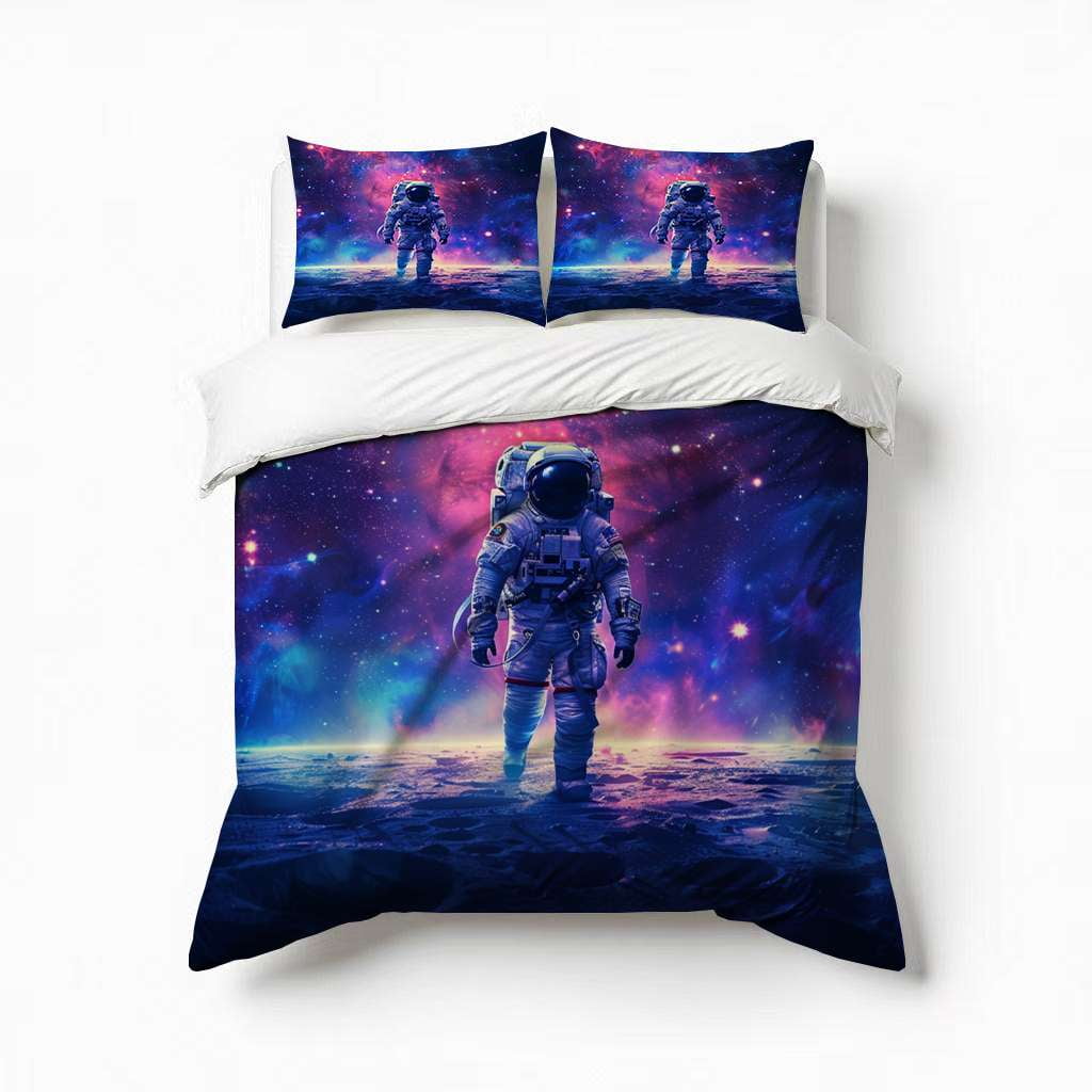 Astronaut Space Odyssey Bedding Set 3 Pcs Soft Microfiber Quilt Cover ...