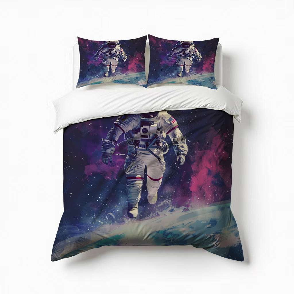 Astronaut Space Odyssey Bedding Set 3 Pcs Soft Microfiber Quilt Cover ...