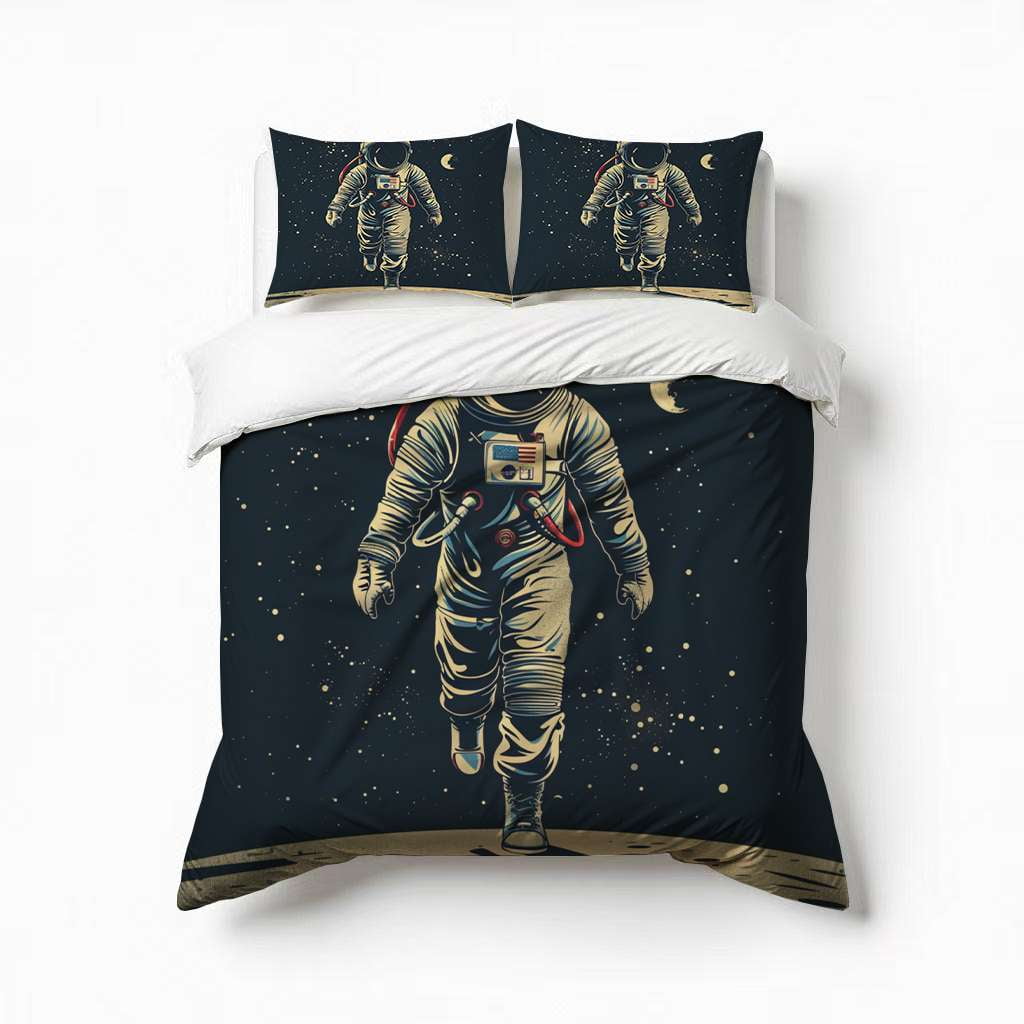 Astronaut Space Odyssey Bedding Set 3 Pcs Soft Microfiber Quilt Cover ...